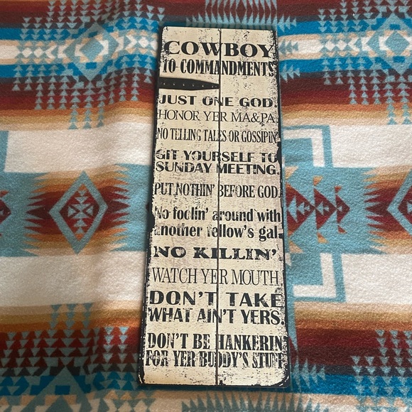 Western | Wall Decor | Cowboy Ten Commandments Wall Decor | Poshmark